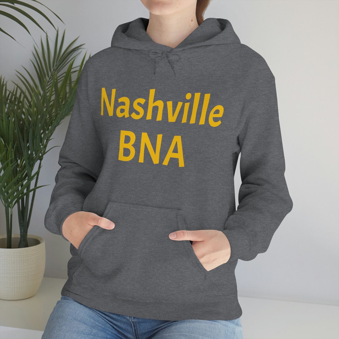 Nashville BNA Hoodie Airport Code Area Code 615 Predators Sounds Titans ...
