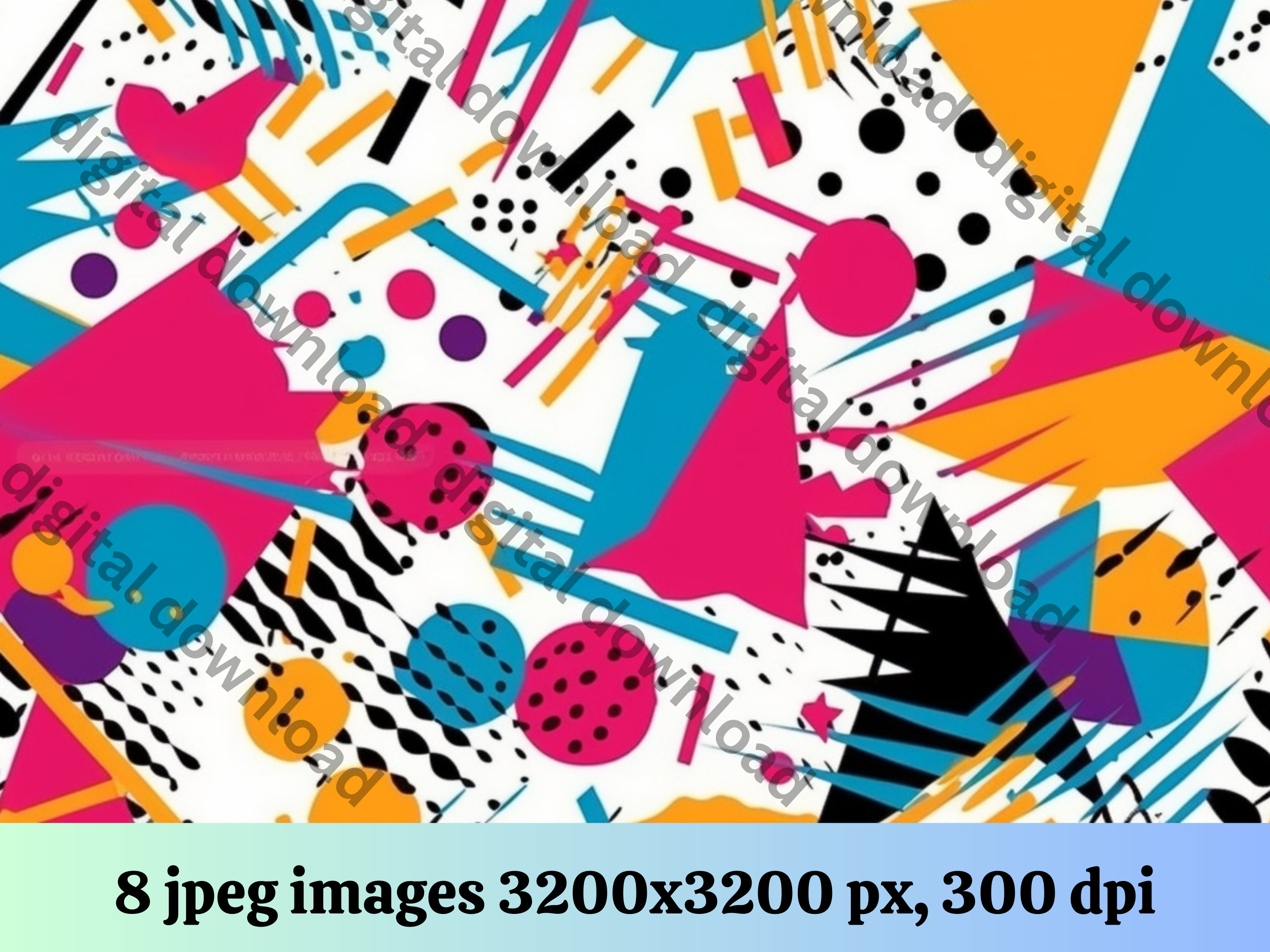 Digital Download. 80s 90s Pattern Seamless Tile Jpeg. Retro Style Jpg ...
