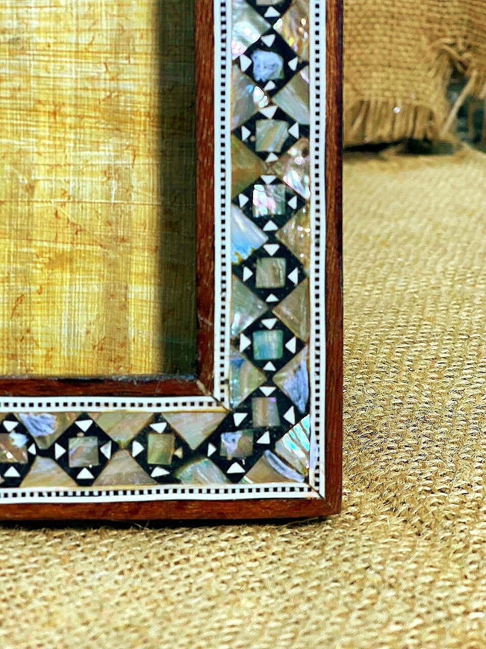 Arabesque Mosaic Picture Frame 12.7 Cm × 17.7 Cm, Mother of Pearl Frame ...
