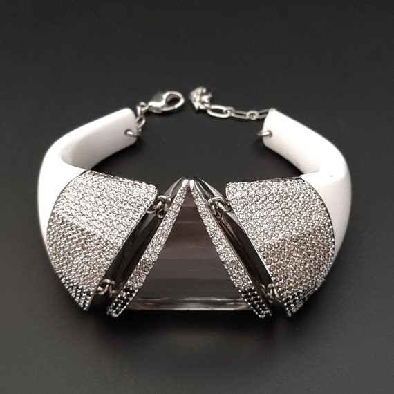 Daniel SWAROVSKI Wide Vintage Bracelet Rare Etsy UK