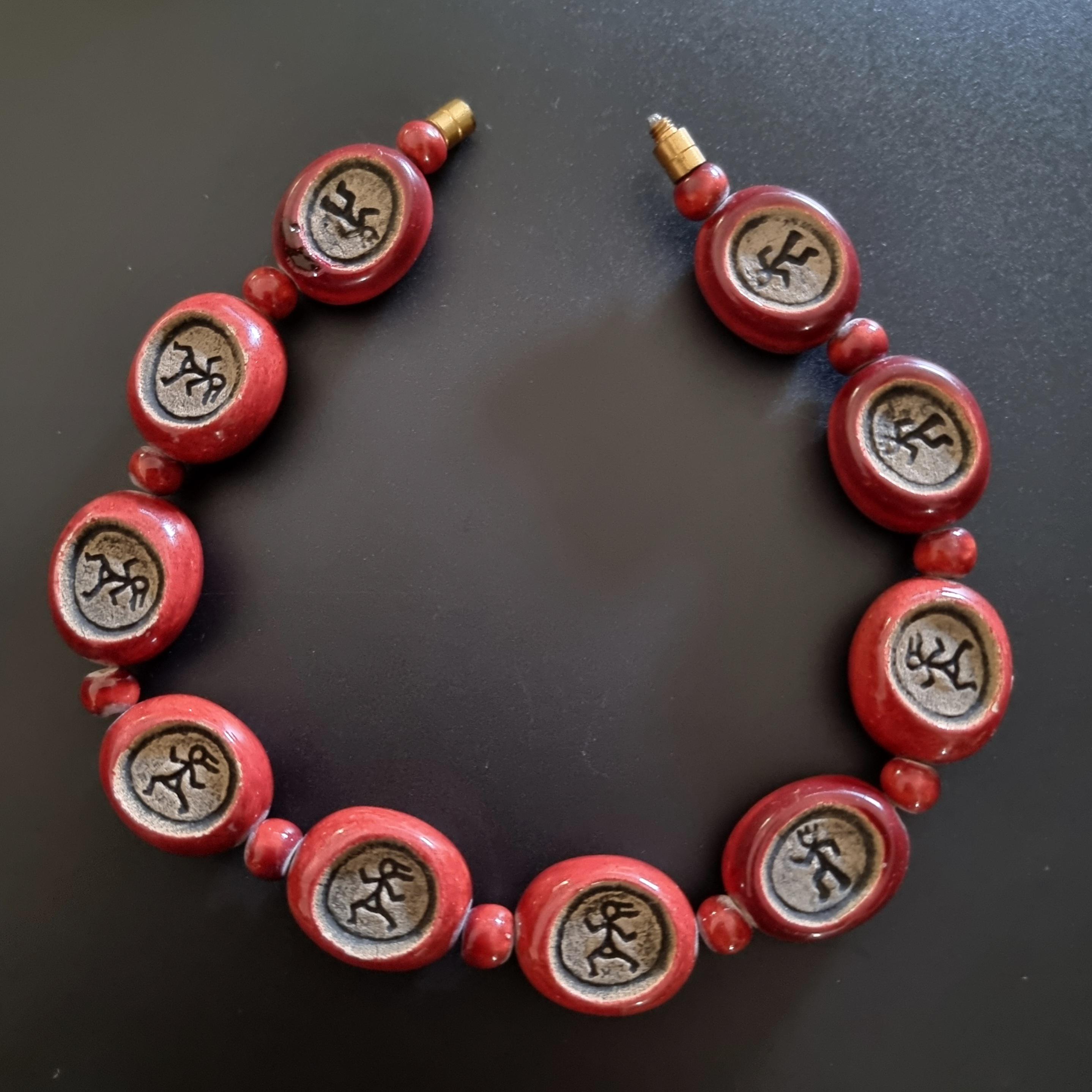 Jean Clément for Elsa Schiaparelli Vintage 1930s Necklace in Enameled ...
