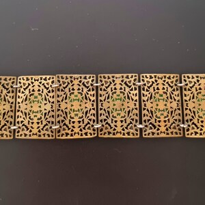 Max NEIGER Vintage Bracelet in Gold Metal, Enamel, Molded Glass - Etsy