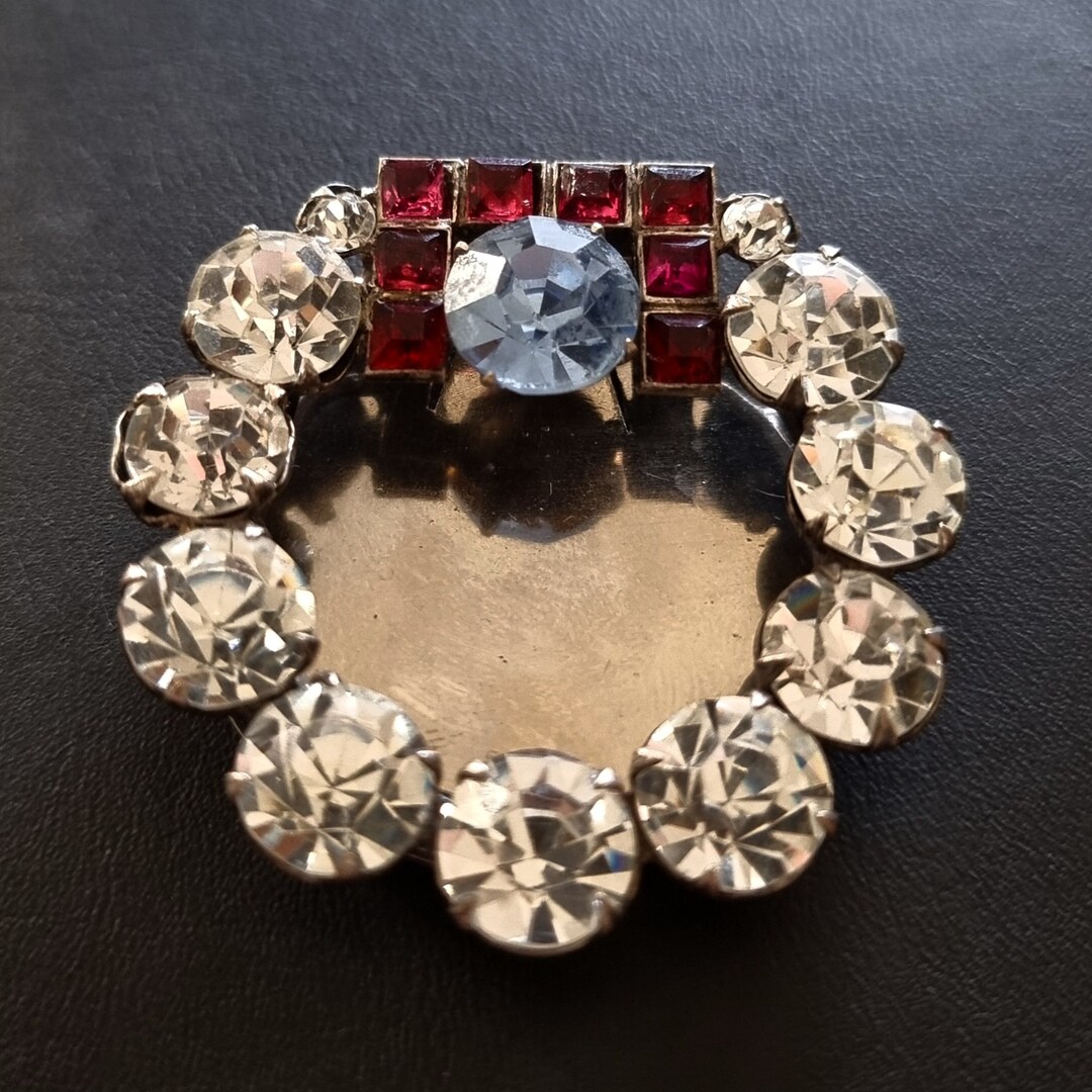 Renel Paris Brooch Clip Dress Art Déco vintage 1930, silver ton - Etsy France