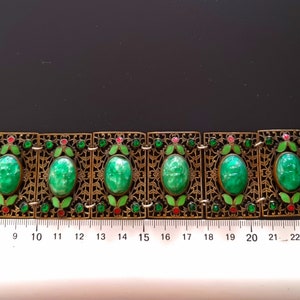 Max NEIGER Vintage Bracelet in Gold Metal, Enamel, Molded Glass - Etsy
