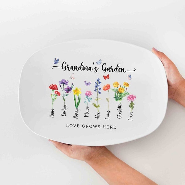 Birth Month Flower Plate - Etsy