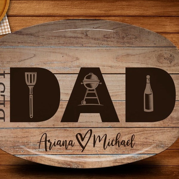 Ceramic Grill Platter Dad - Etsy