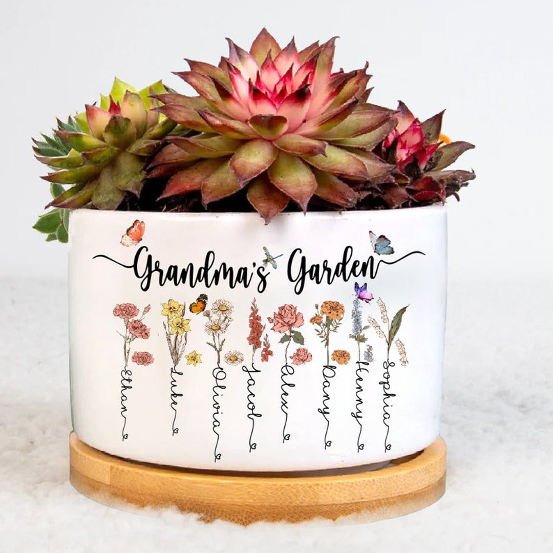 Personalized Plan Pot Grandma's Garden Mom's Garden - Etsy
