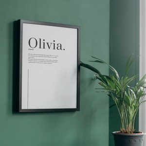 Personalized Name Definition Wall Art, Printable Wall Art Gift, Personalized Gift, Custom Gift ...