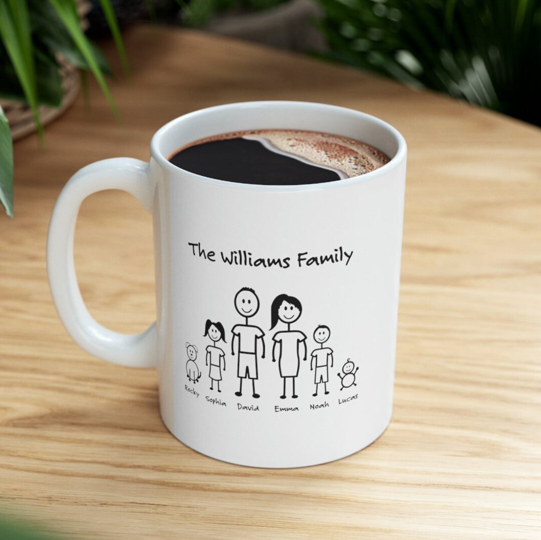 Personalized Family Gift, Custom Portrait Family Mug, Present for ...