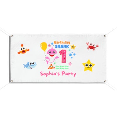 Baby Shark Birthday Plastic Yard Sign Custom Baby Shark - Etsy