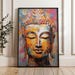 Abstract Art Buddha Face Portrait Wall Art Colorful Street Art Print ...