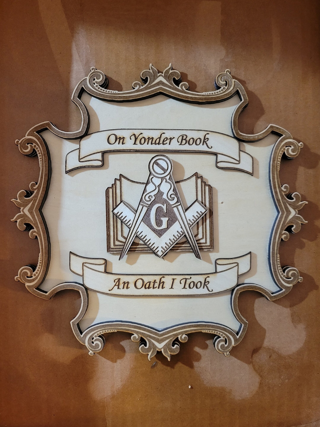 SVG File Masonic Plaque Laser Cut - Etsy
