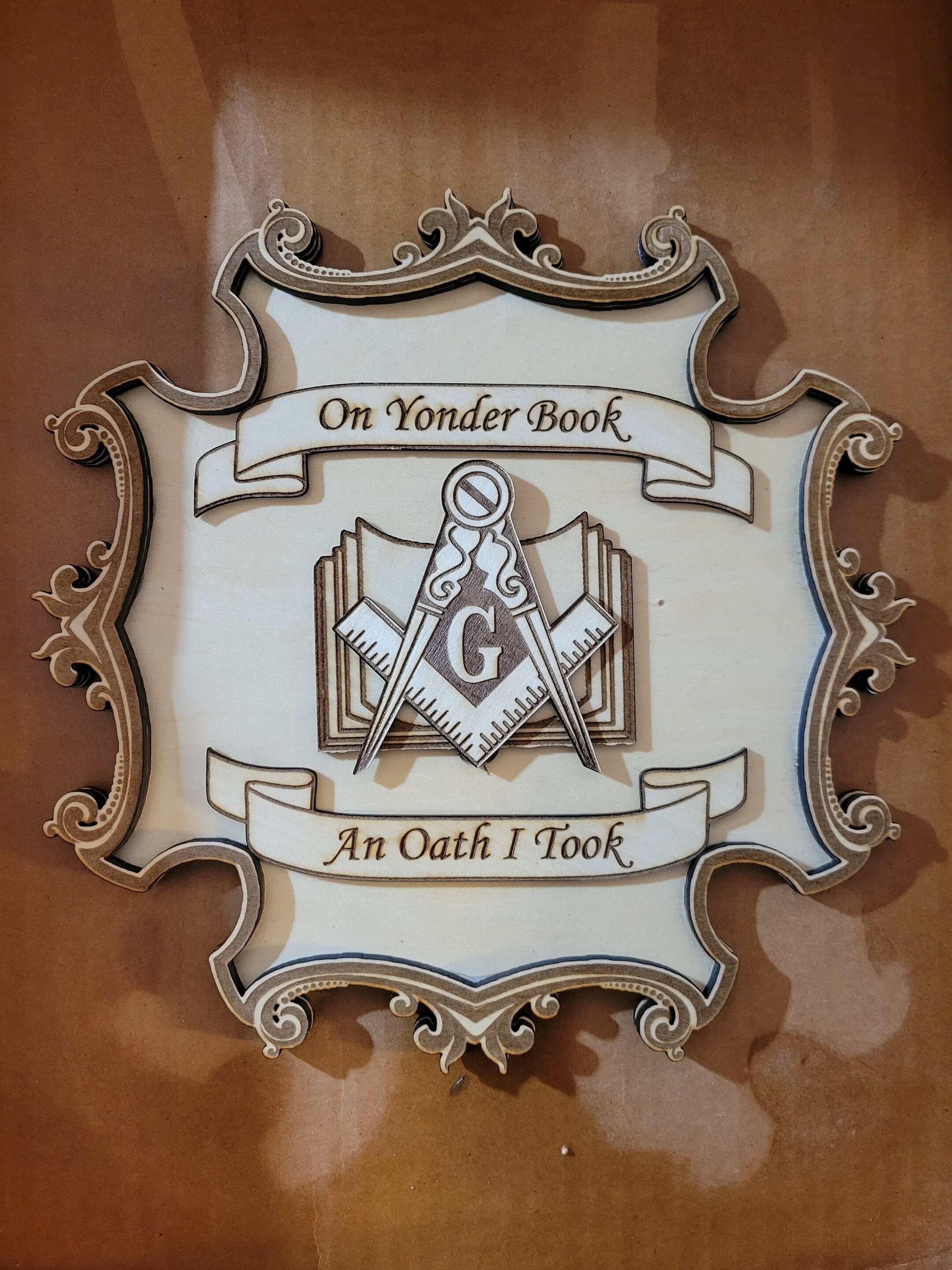SVG File Masonic Plaque Laser Cut - Etsy