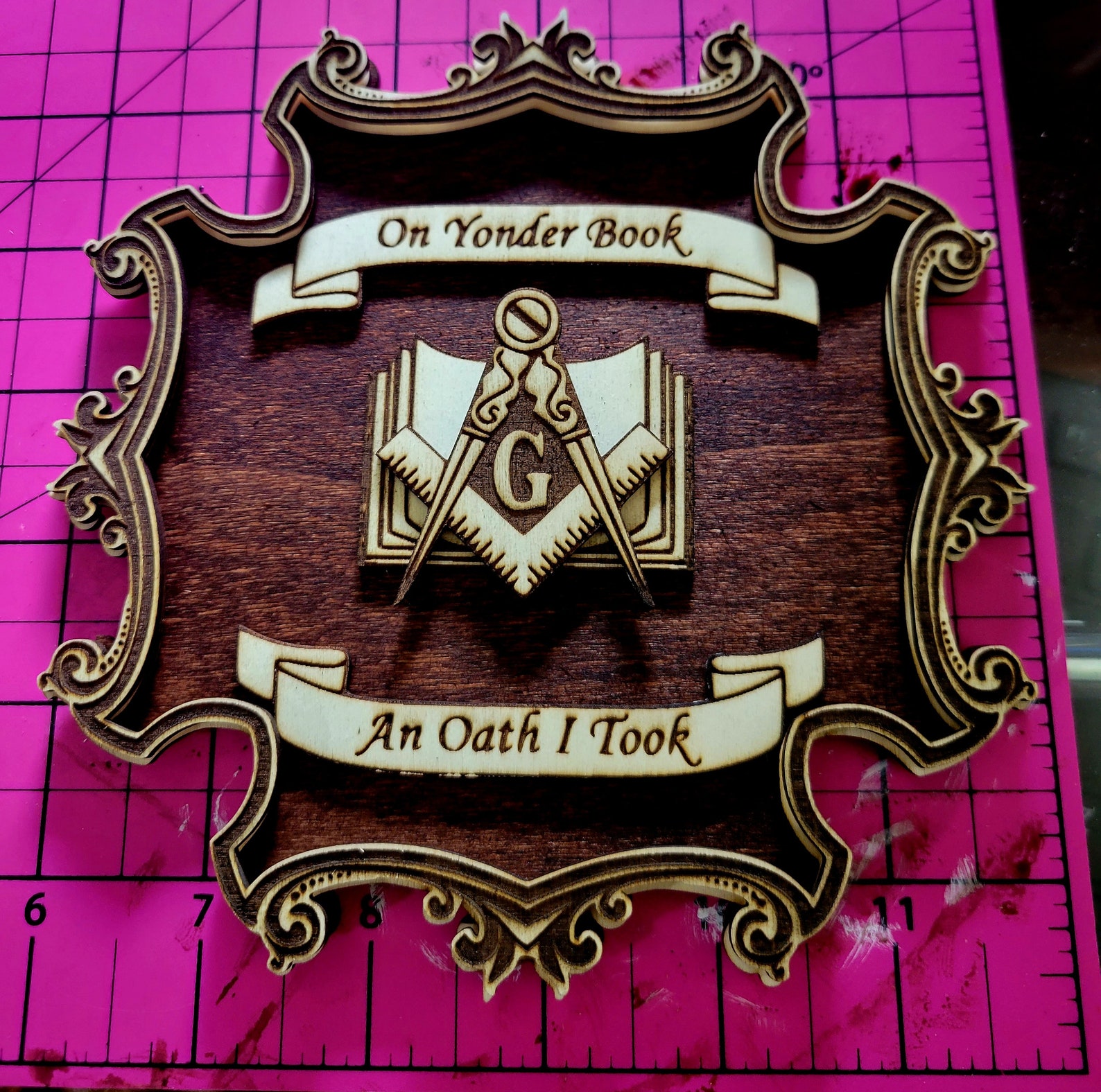 SVG File Masonic Plaque Laser Cut - Etsy