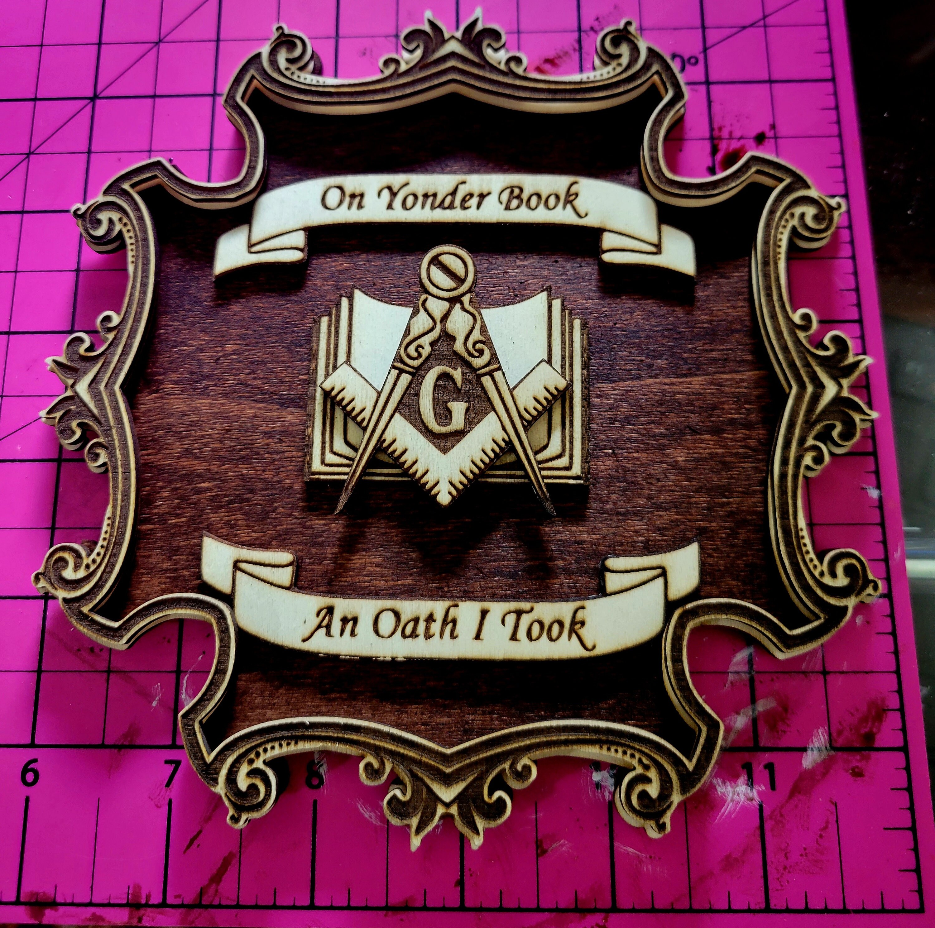 SVG File Masonic Plaque Laser Cut - Etsy