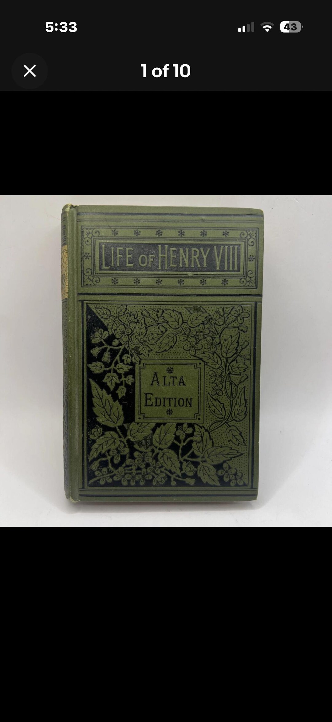 Antique Book-1880 Life of Henry Viii Alta Edition- First Edition ...