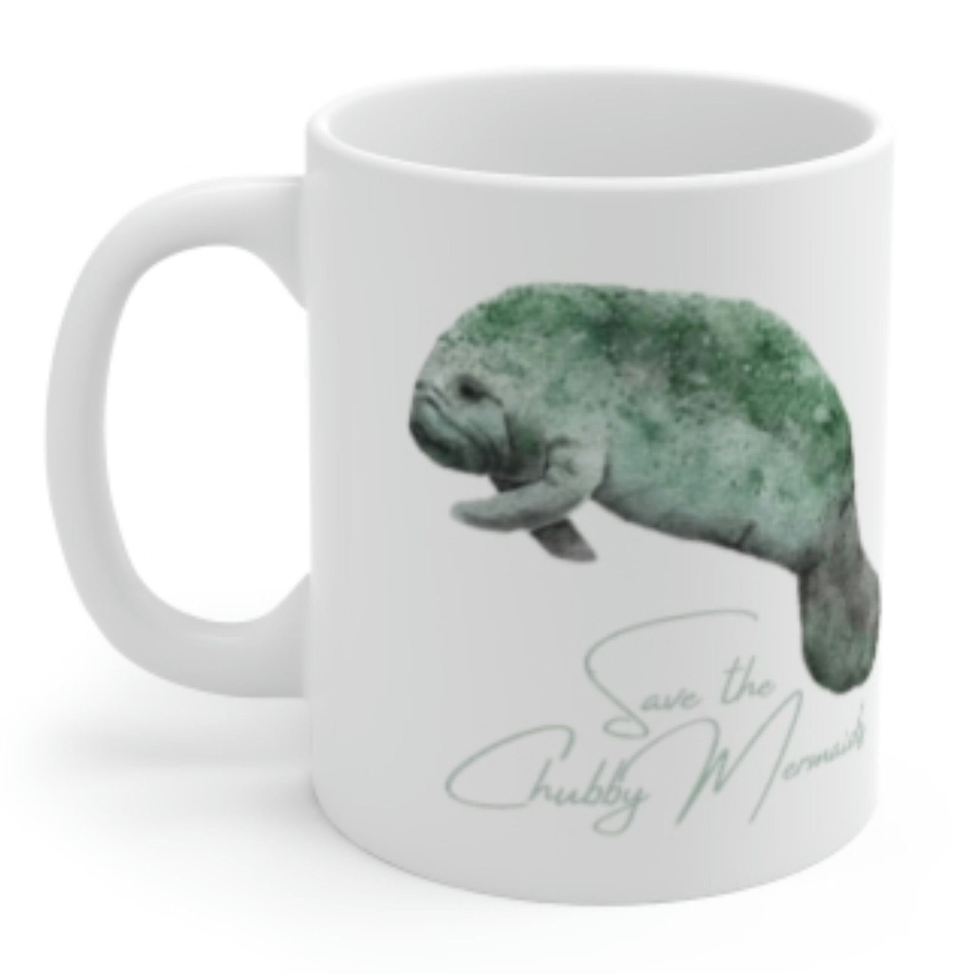 Save the Chubby Mermaids, Ceramic Mug 11oz, Chubby Mermaids, Ocean ...
