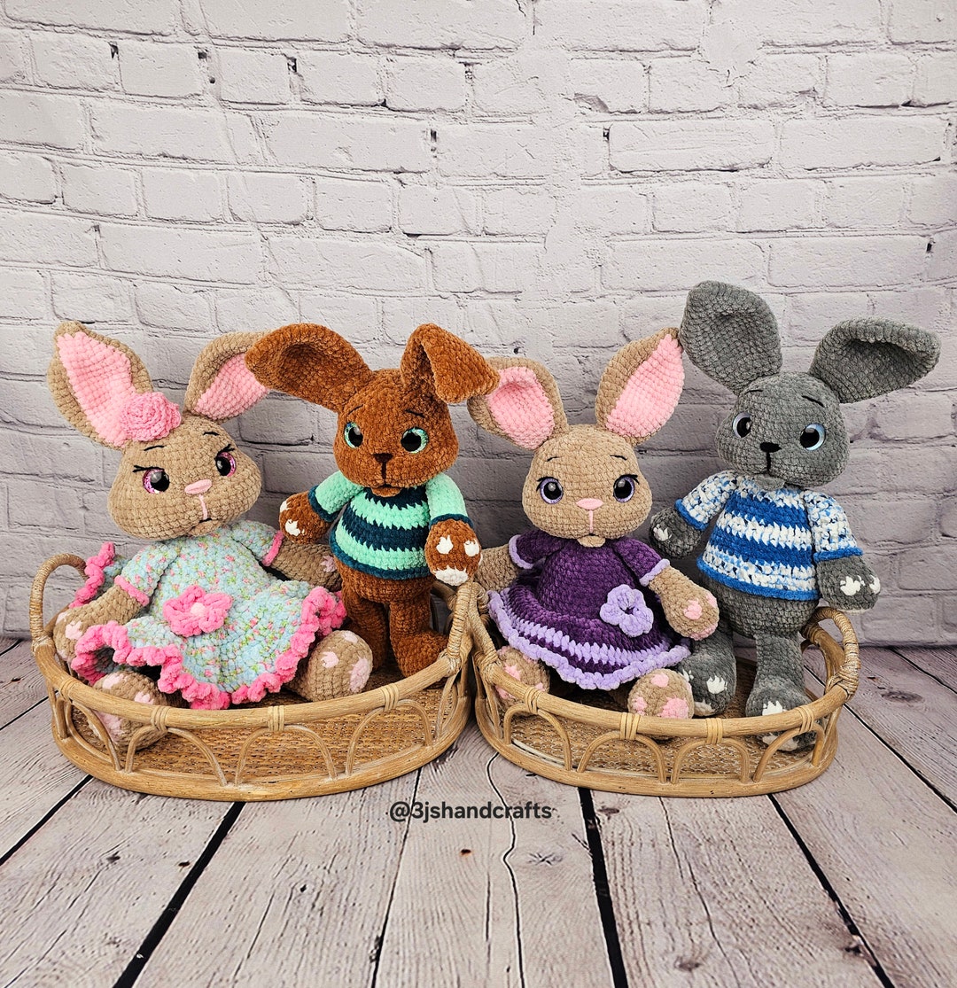 Buster and Petunia the Bunny Crochet Pattern Bundle Easter Bunnies ...