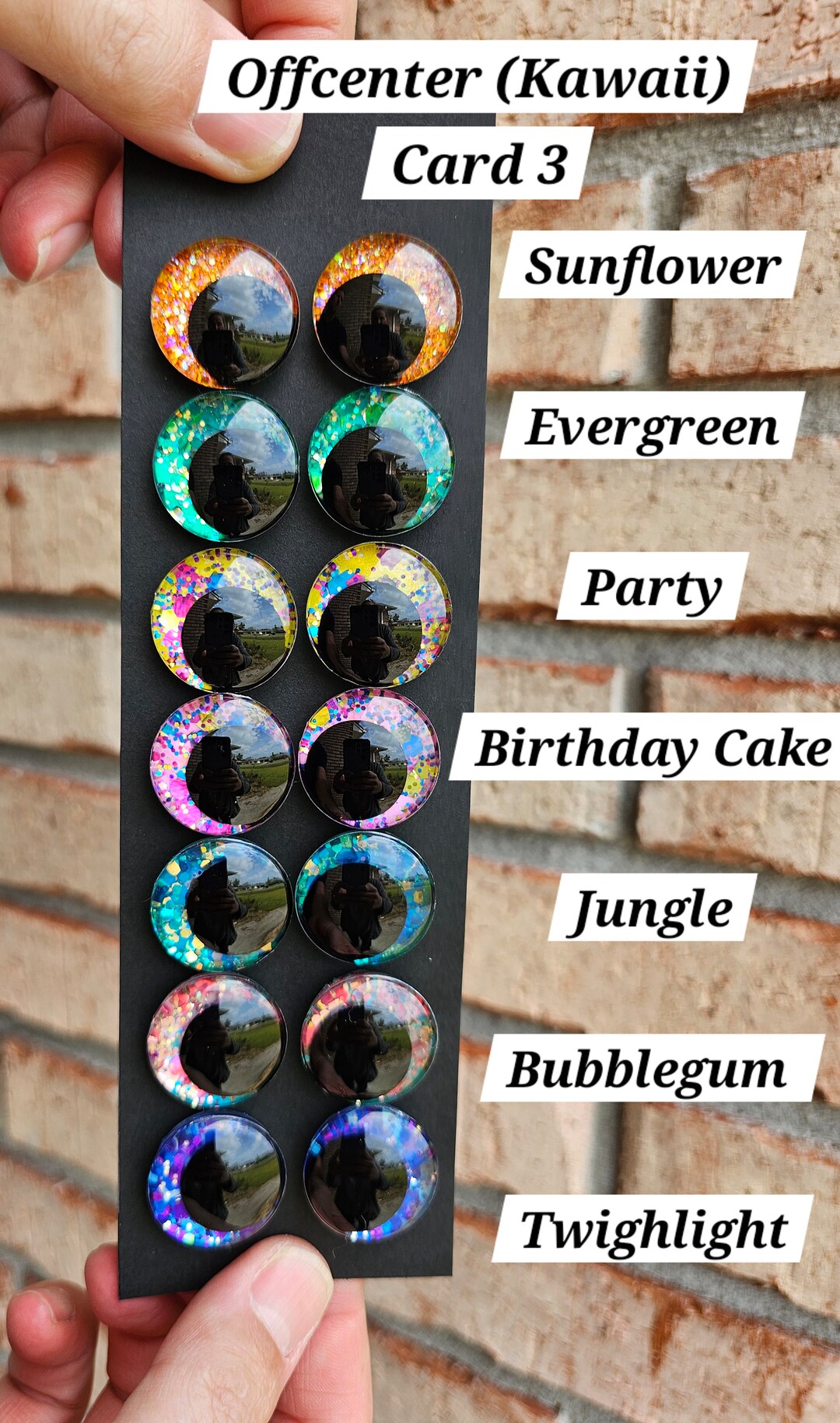 Individual Pairs of Eyes From Card 3. I Item is a Quantity of 2 Eyes ...
