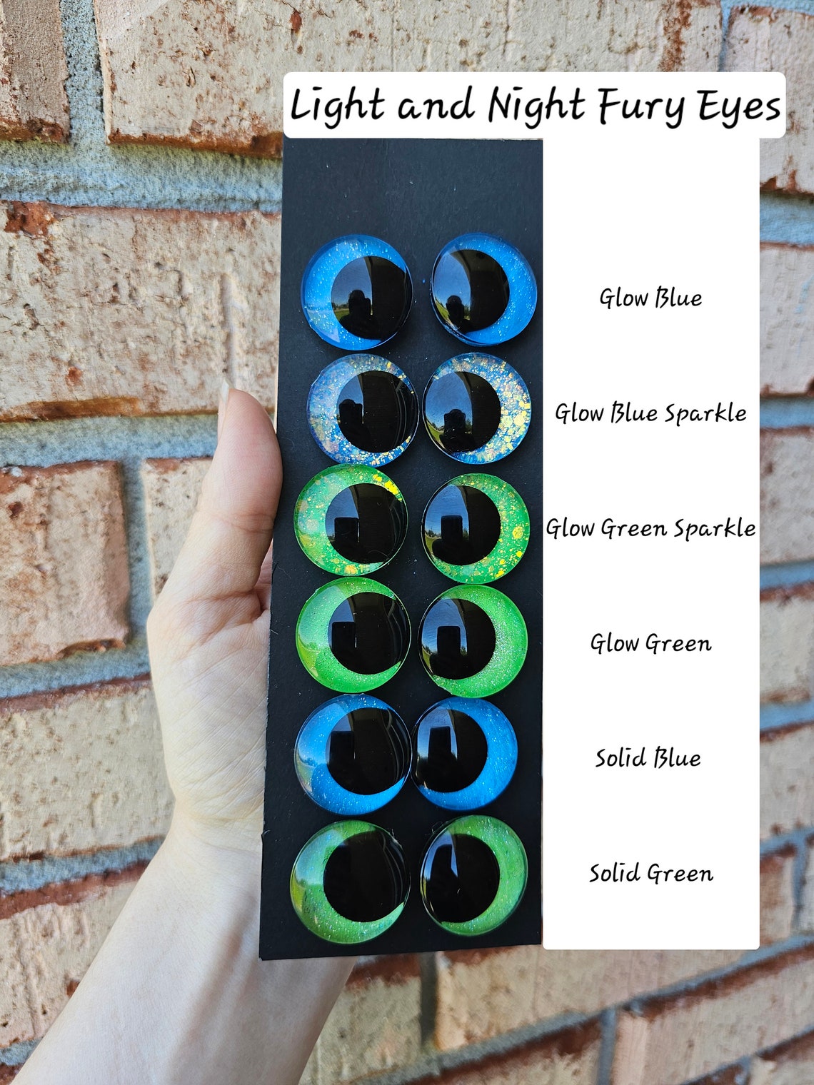 6 Pairs Light & Night Fury Bundle and Save Handpainted Sinker Recessed ...