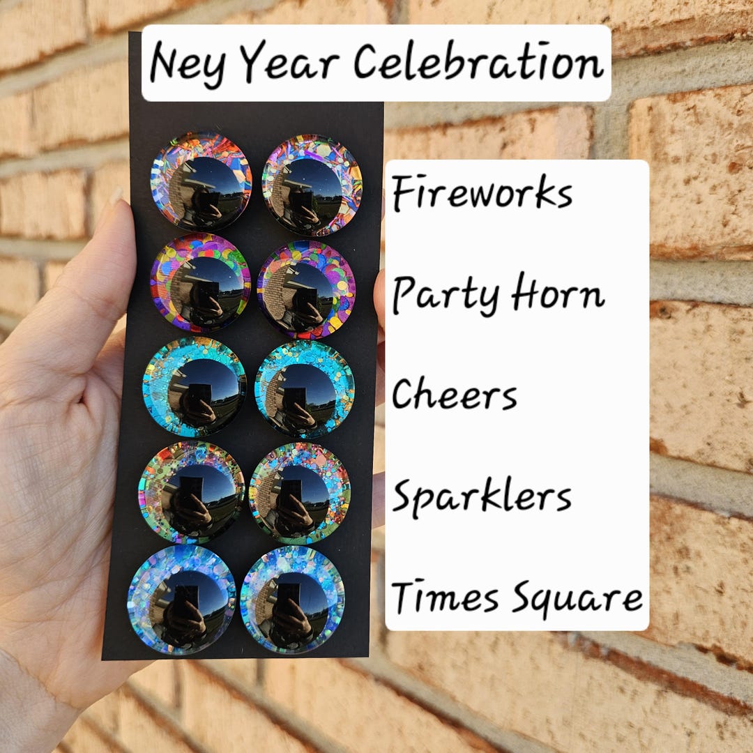 Individual Pairs of Eyes From New Year Celebration. 1 Item is 2 Eyes ...