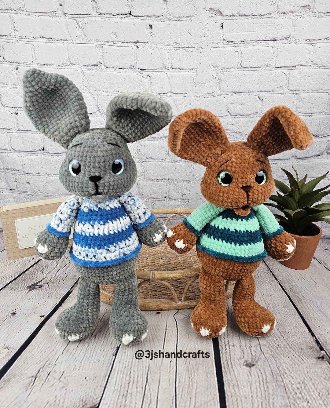 Buster the Bunny Crochet Pattern Easter Bunnies English - Etsy