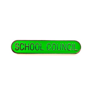 School Council Bar Badges Packs of 4, School Badges, Metal Bar Badges ...