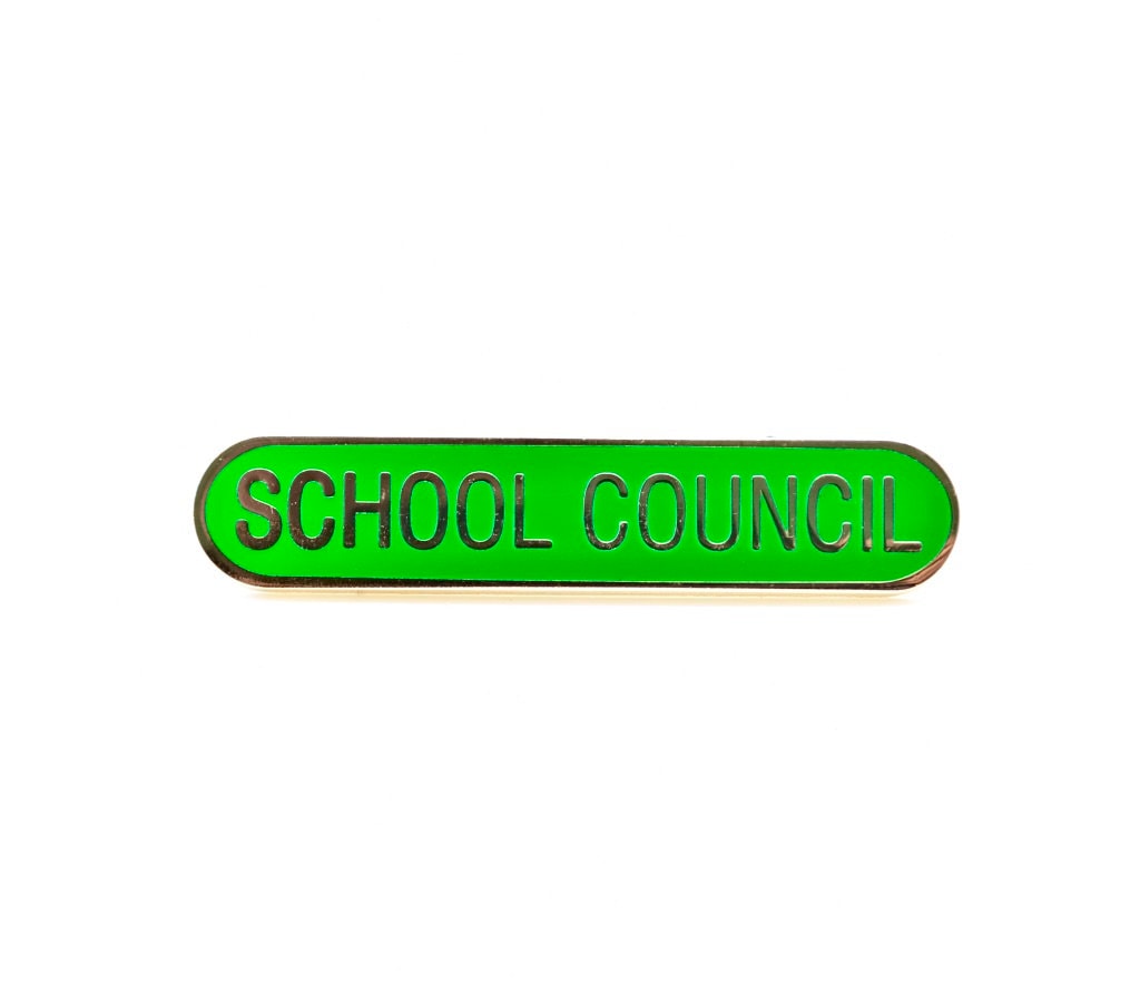 School Council Bar Badges Packs of 4, School Badges, Metal Bar Badges ...