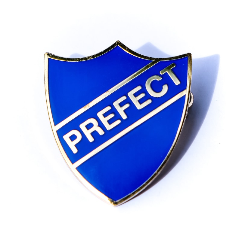 Prefect Shield Badges Packs of 4, School Badges, Metal Shield Badges ...