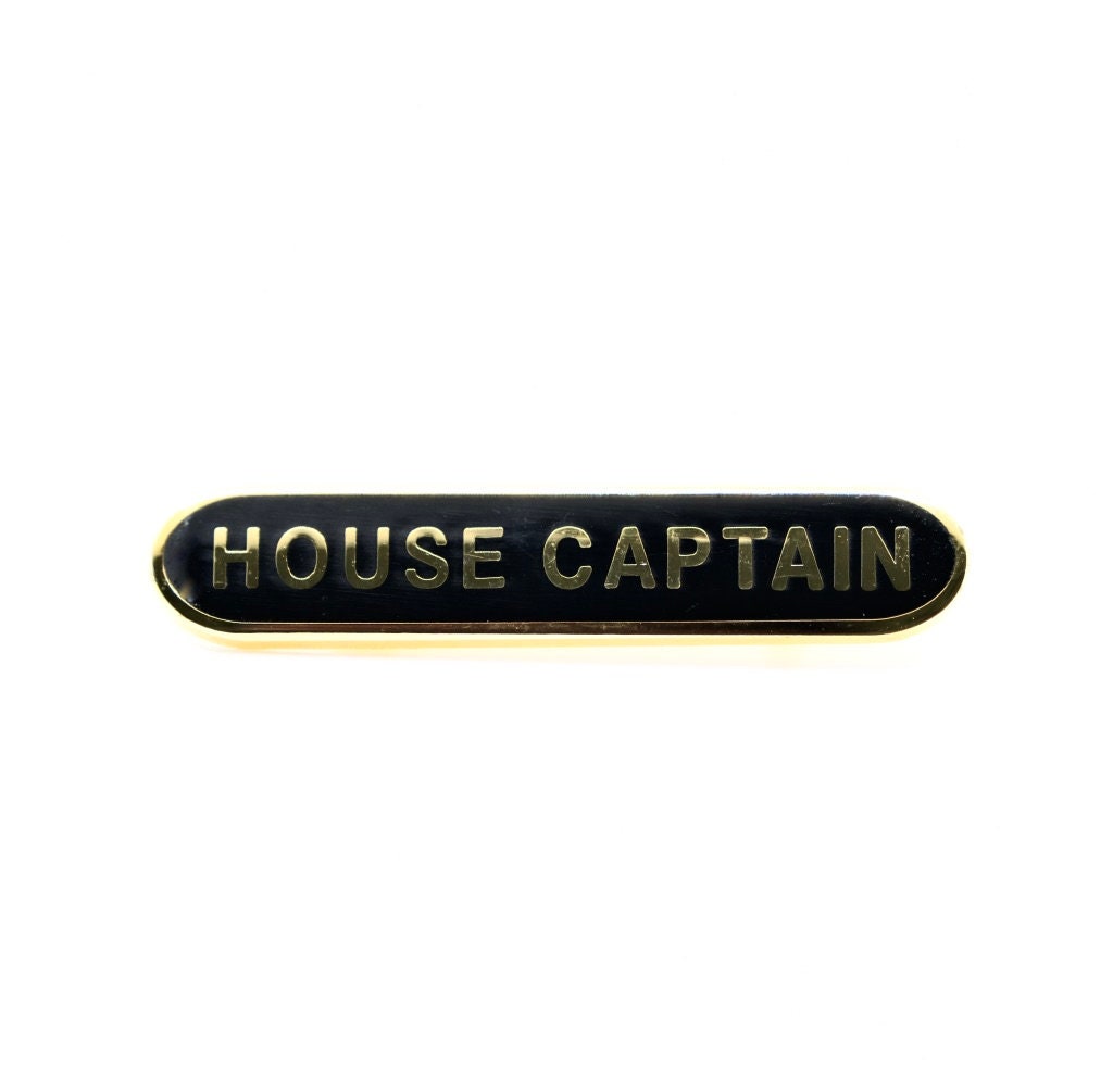 House Captain Bar Badges Packs of 4, School Badges, Metal Bar Badges ...