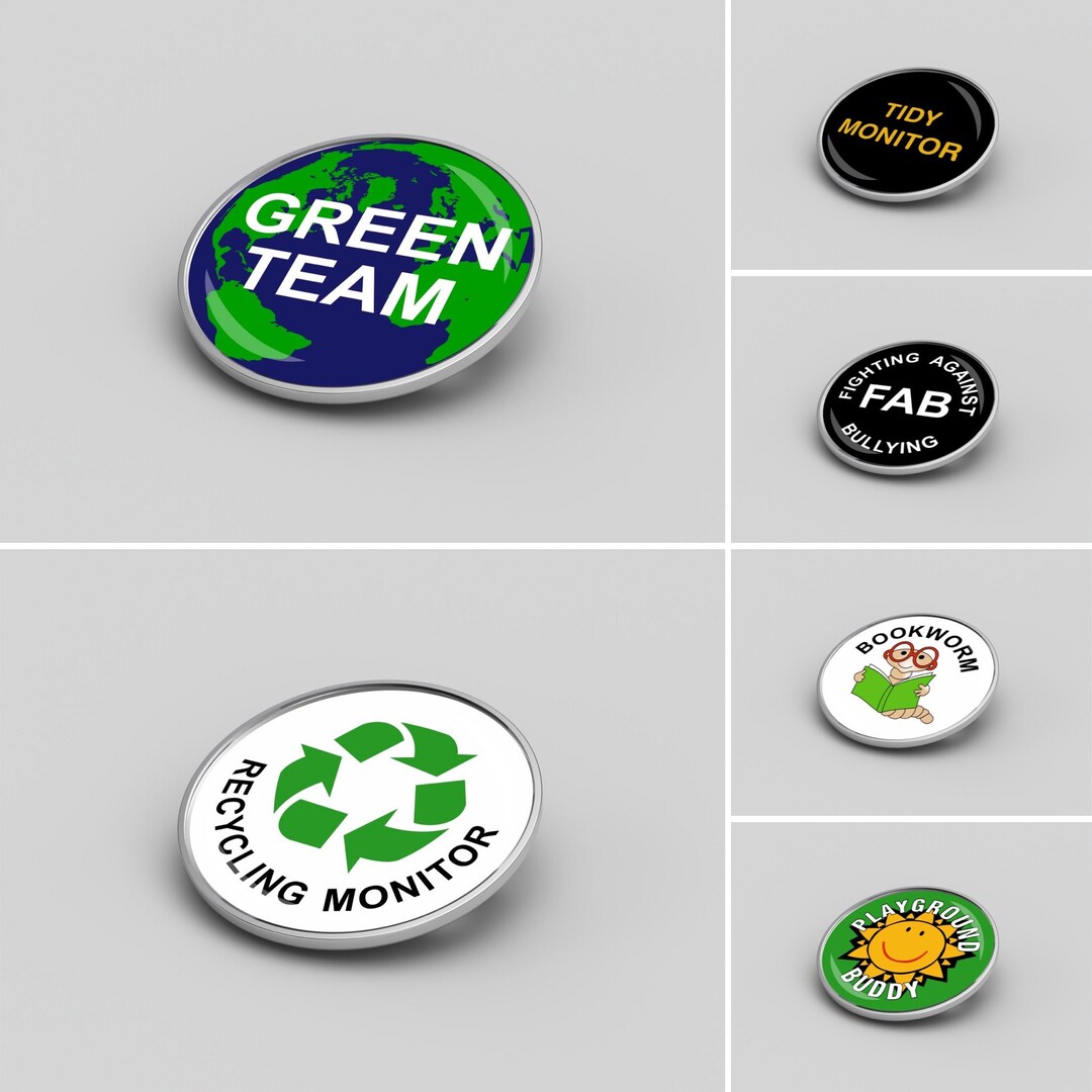 School Badges Packs of 6, Anti-bullying Badge, Play Buddy Badge ...