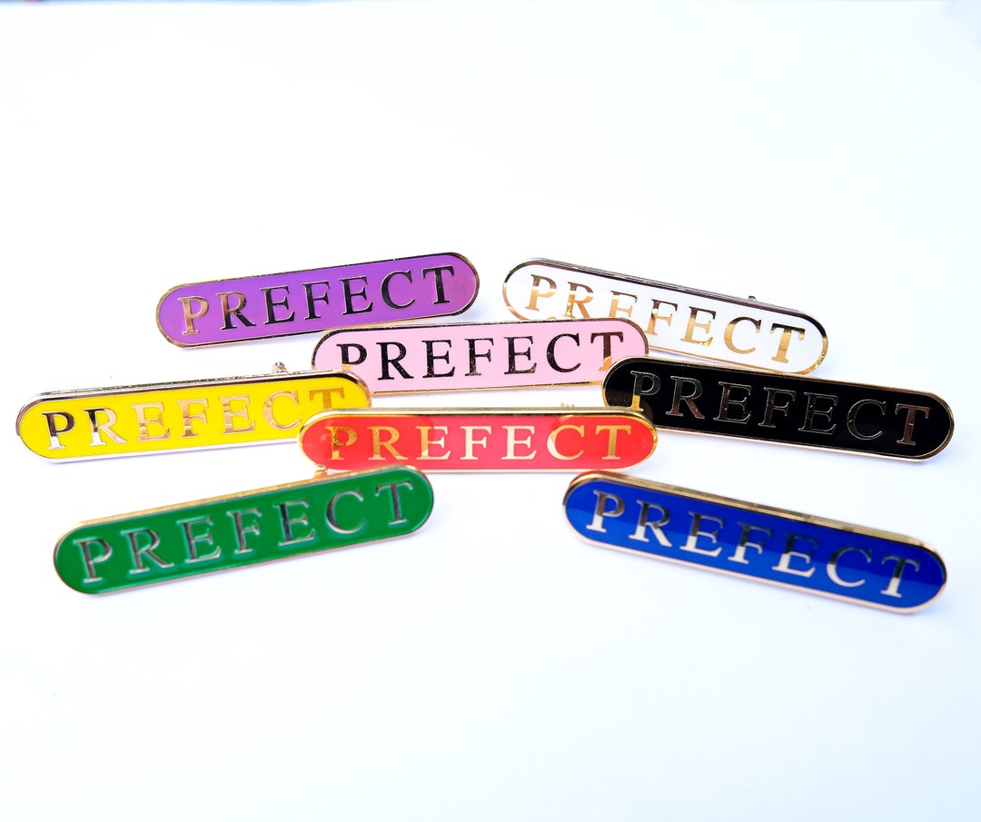 Prefect Bar Badges Packs of 4, School Badges, Metal Bar Badges, Prefect ...