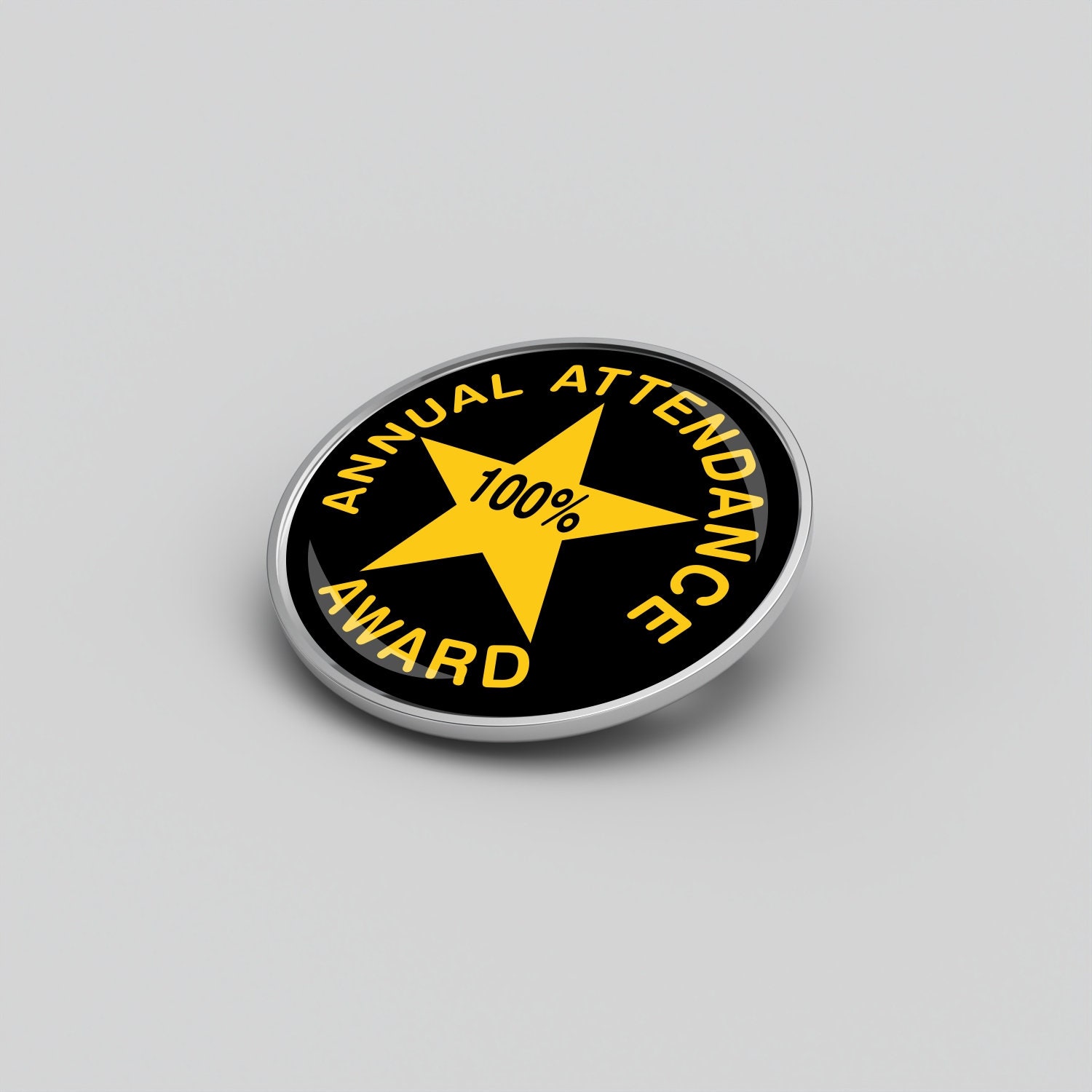 School Badges Packs of 6, 100% Attendance Badge, Annual Attendance ...
