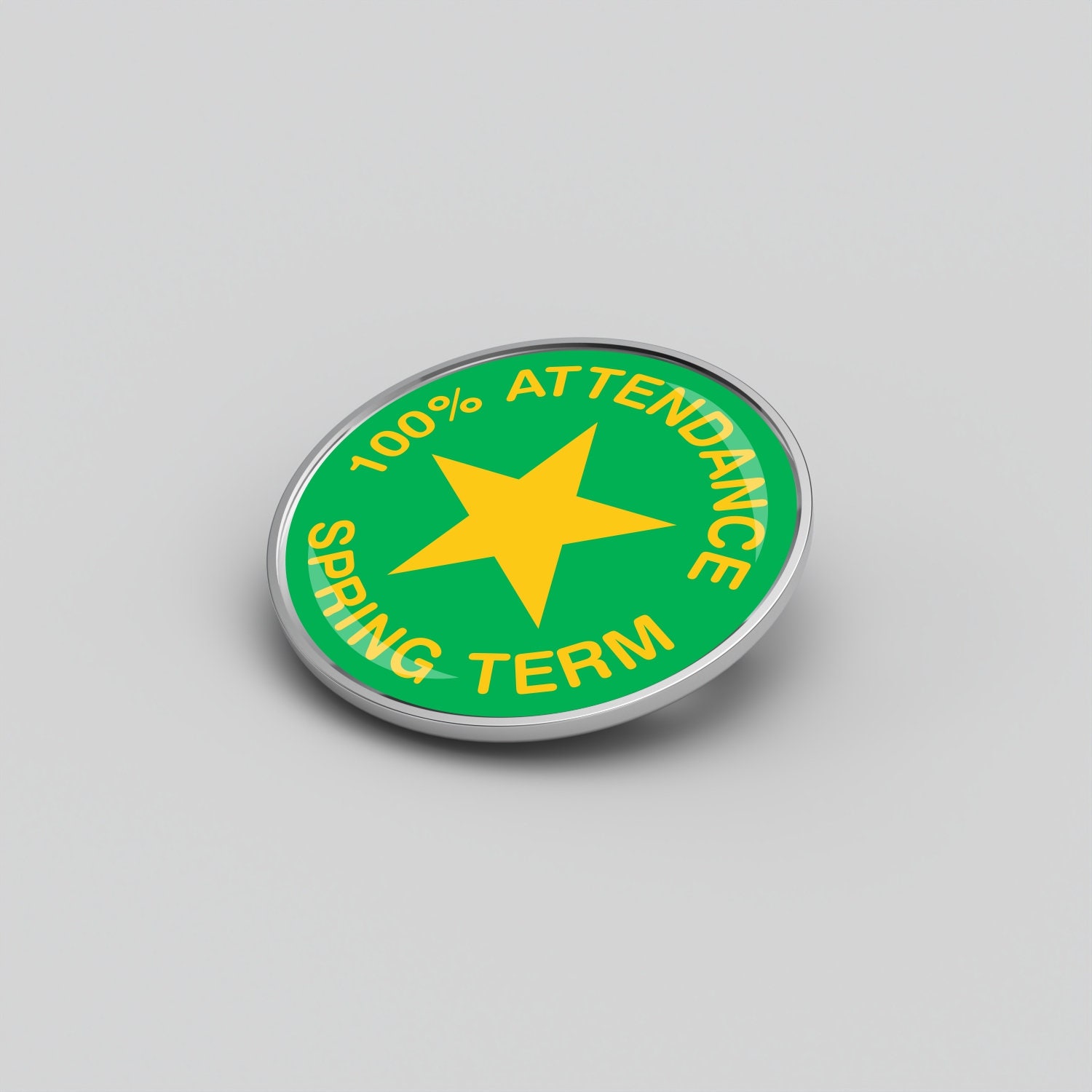 School Badges Packs of 6, 100% Attendance Badge, Annual Attendance ...