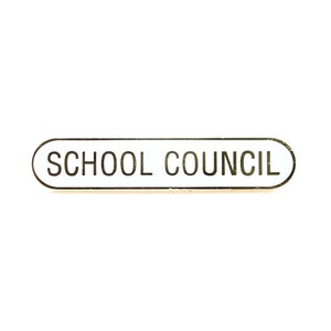 School Council Bar Badges Packs of 4, School Badges, Metal Bar Badges ...