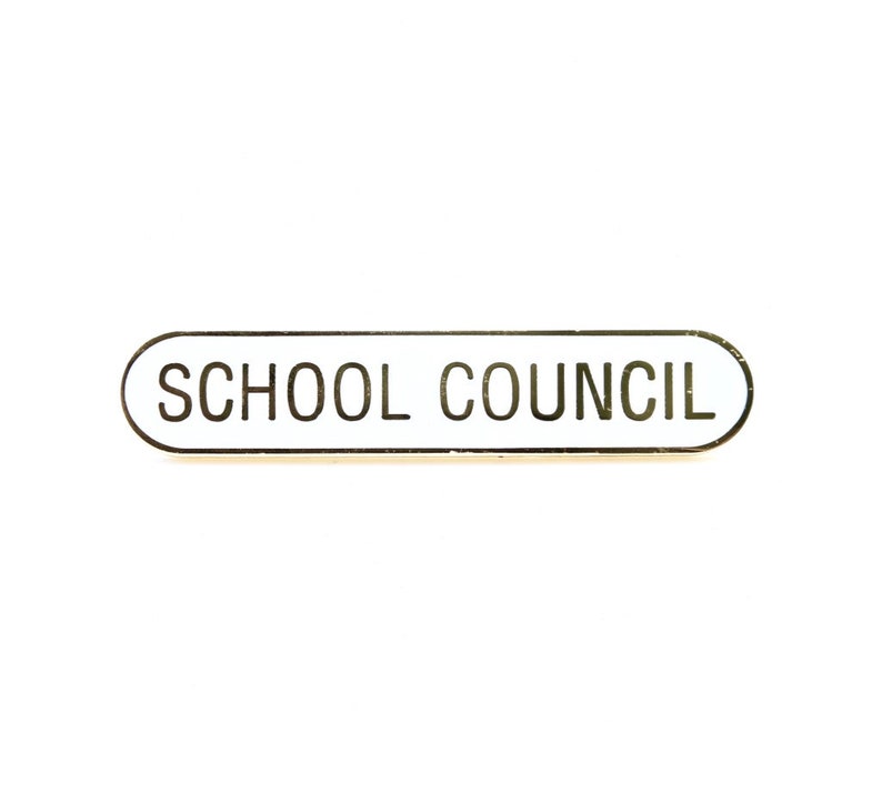 School Council Bar Badges Packs of 4, School Badges, Metal Bar Badges ...