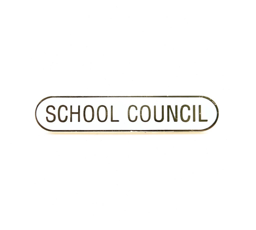 School Council Bar Badges Packs of 4, School Badges, Metal Bar Badges ...