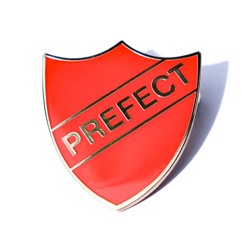 Prefect Shield Badges Packs of 4, School Badges, Metal Shield Badges ...