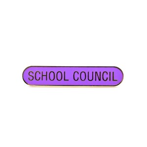 School Council Bar Badges Packs of 4, School Badges, Metal Bar Badges ...