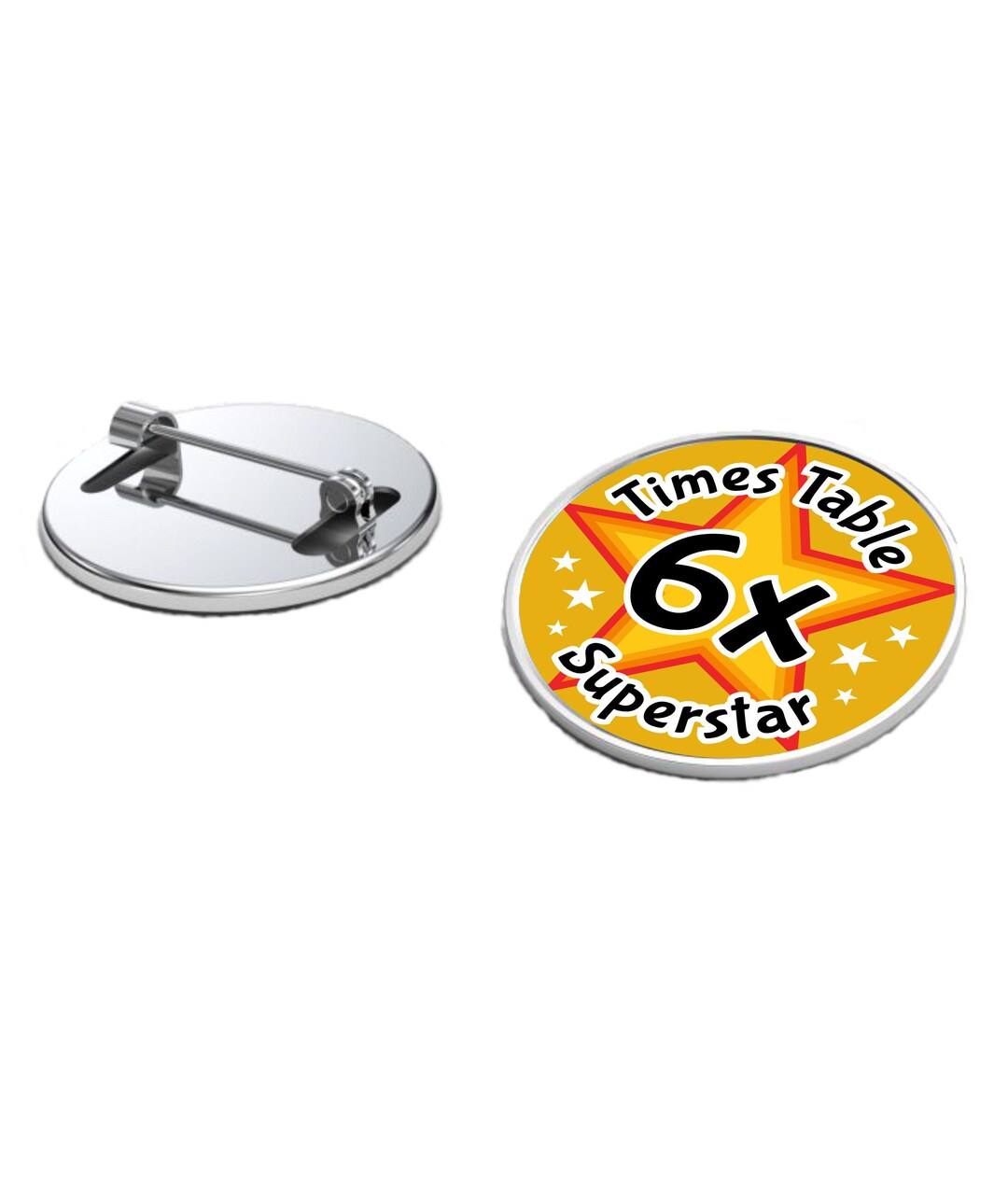 6 Times Table Superstar Badges, Math Pupil Reward (pack of 6) - Etsy