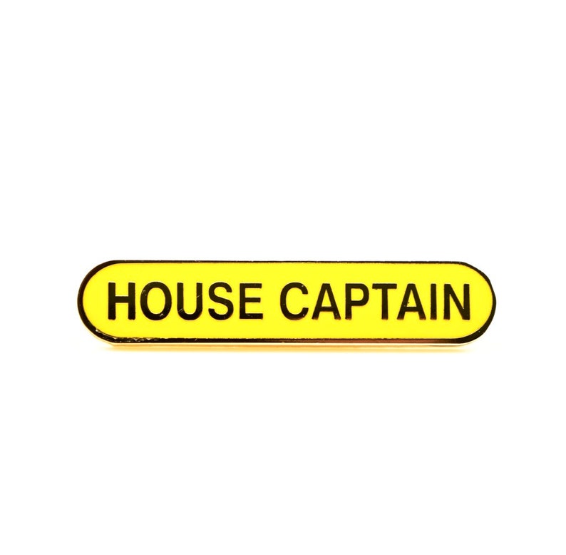 House Captain Bar Badges Packs of 4, School Badges, Metal Bar Badges ...
