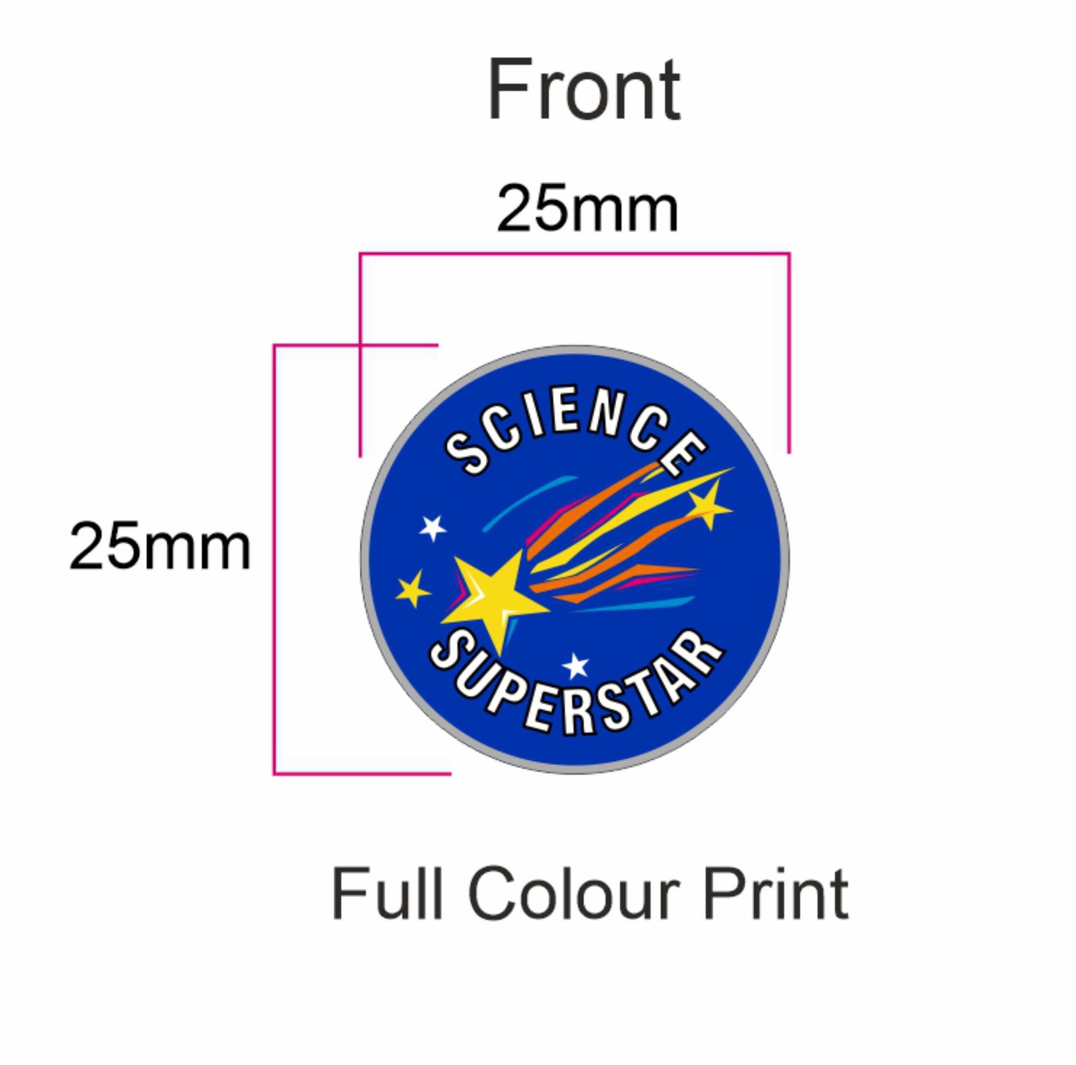 Pack of 6 Science School Badges, Quality Science Badge, Science Star ...