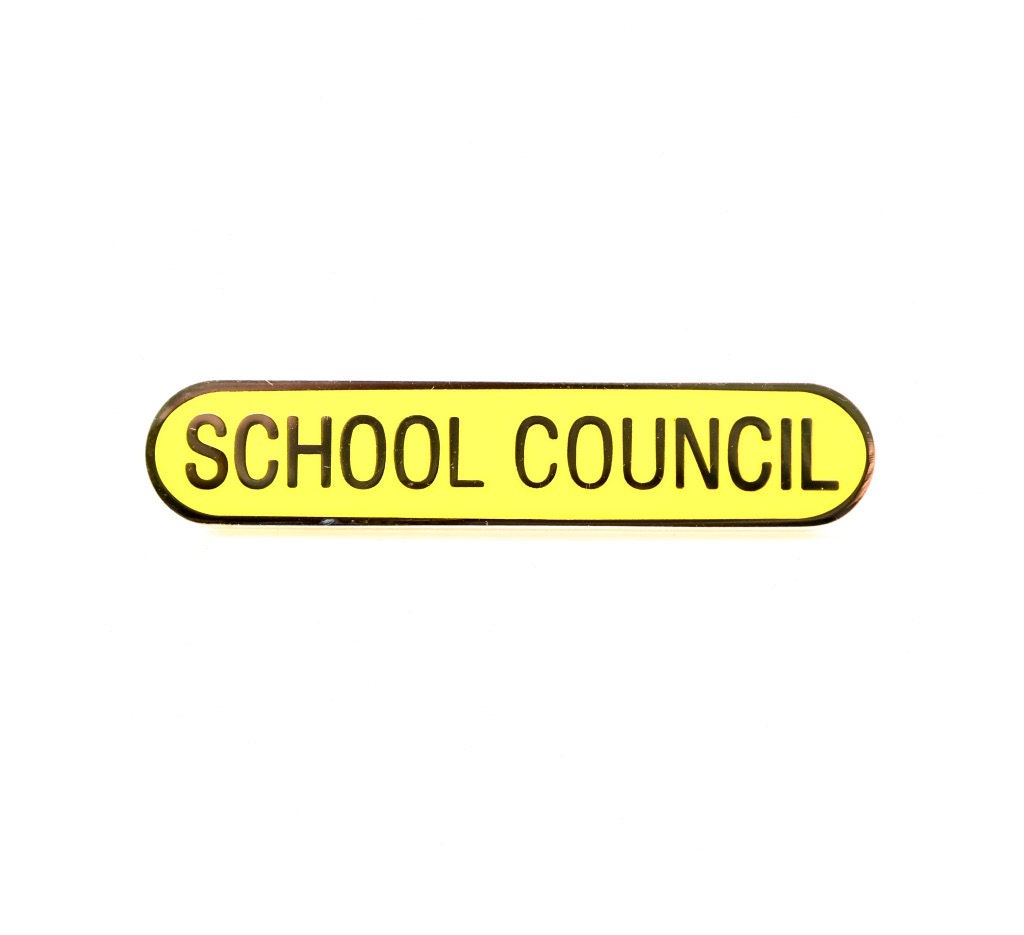 School Council Bar Badges Packs of 4, School Badges, Metal Bar Badges ...