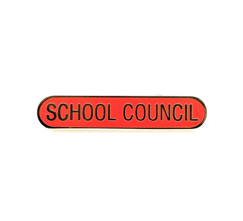 School Council Bar Badges Packs of 4, School Badges, Metal Bar Badges ...