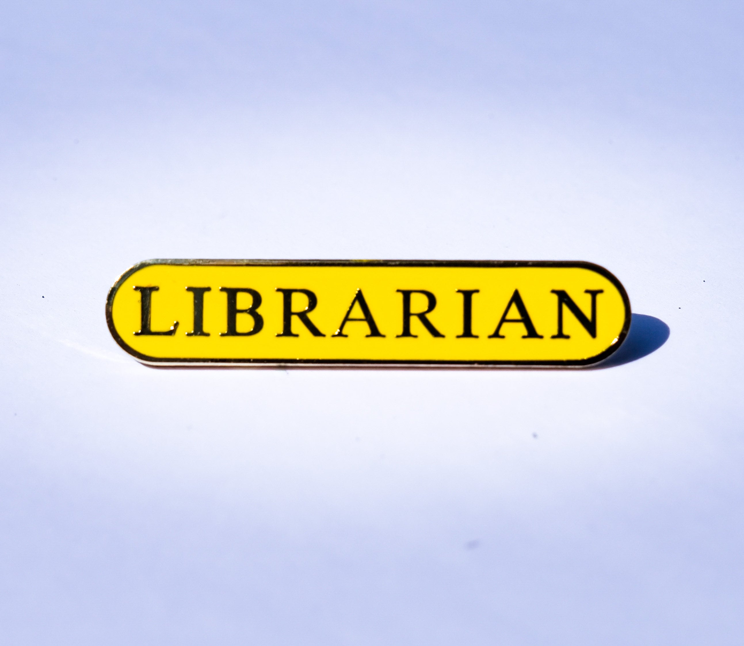 Librarian Bar Badges Packs of 4, School Badges, Metal Bar Badges ...