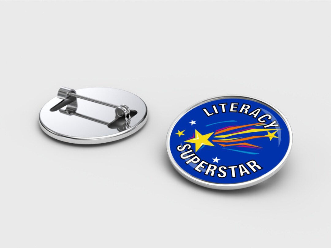 Pack of 6 Literacy School Badges, Quality Literacy Badge, Numeracy Star ...