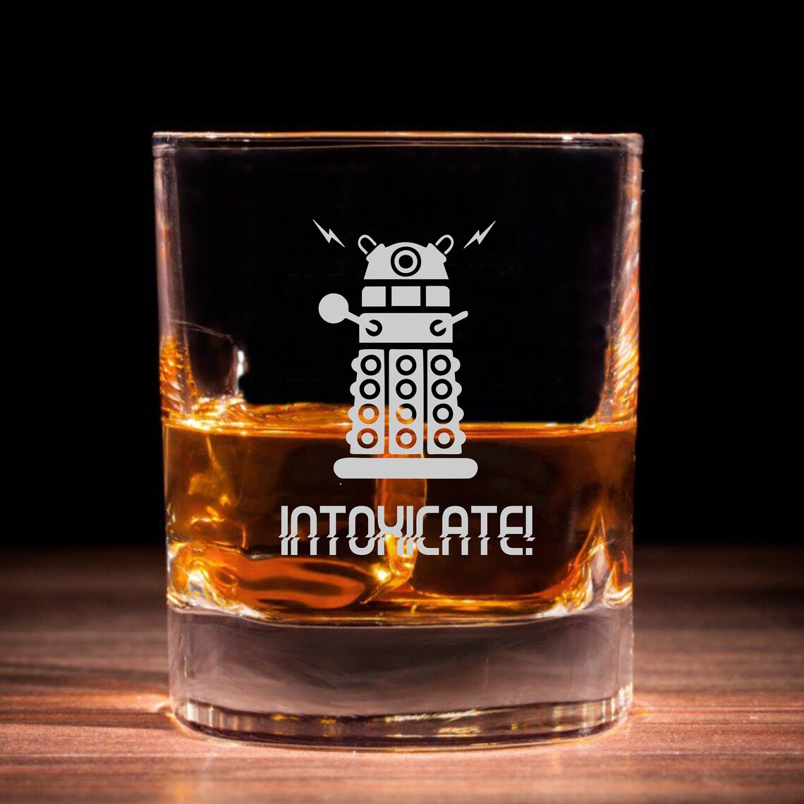 Engraved Dr Who Inspired Whisky Glass, Dalek Fan, Quality Laser ...