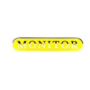 School Monitor Bar Badges Packs of 4, School Badges, Metal Bar Badges ...