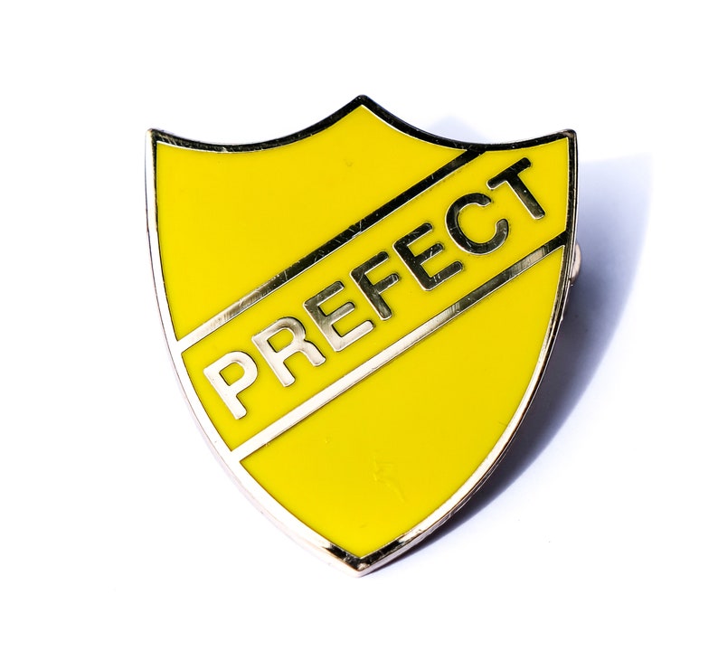 Prefect Shield Badges Packs of 4, School Badges, Metal Shield Badges ...
