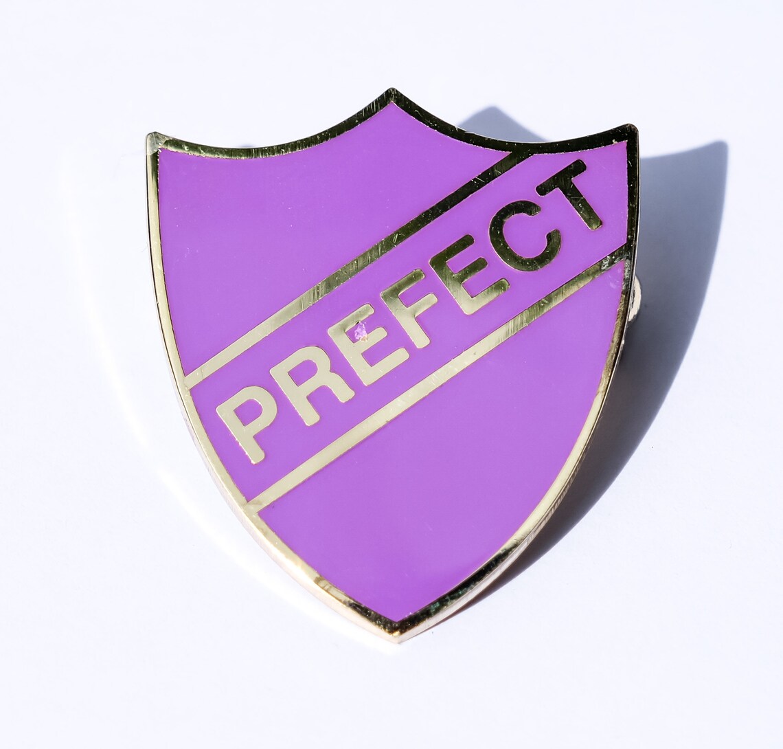 Prefect Shield Badges Packs of 4, School Badges, Metal Shield Badges ...